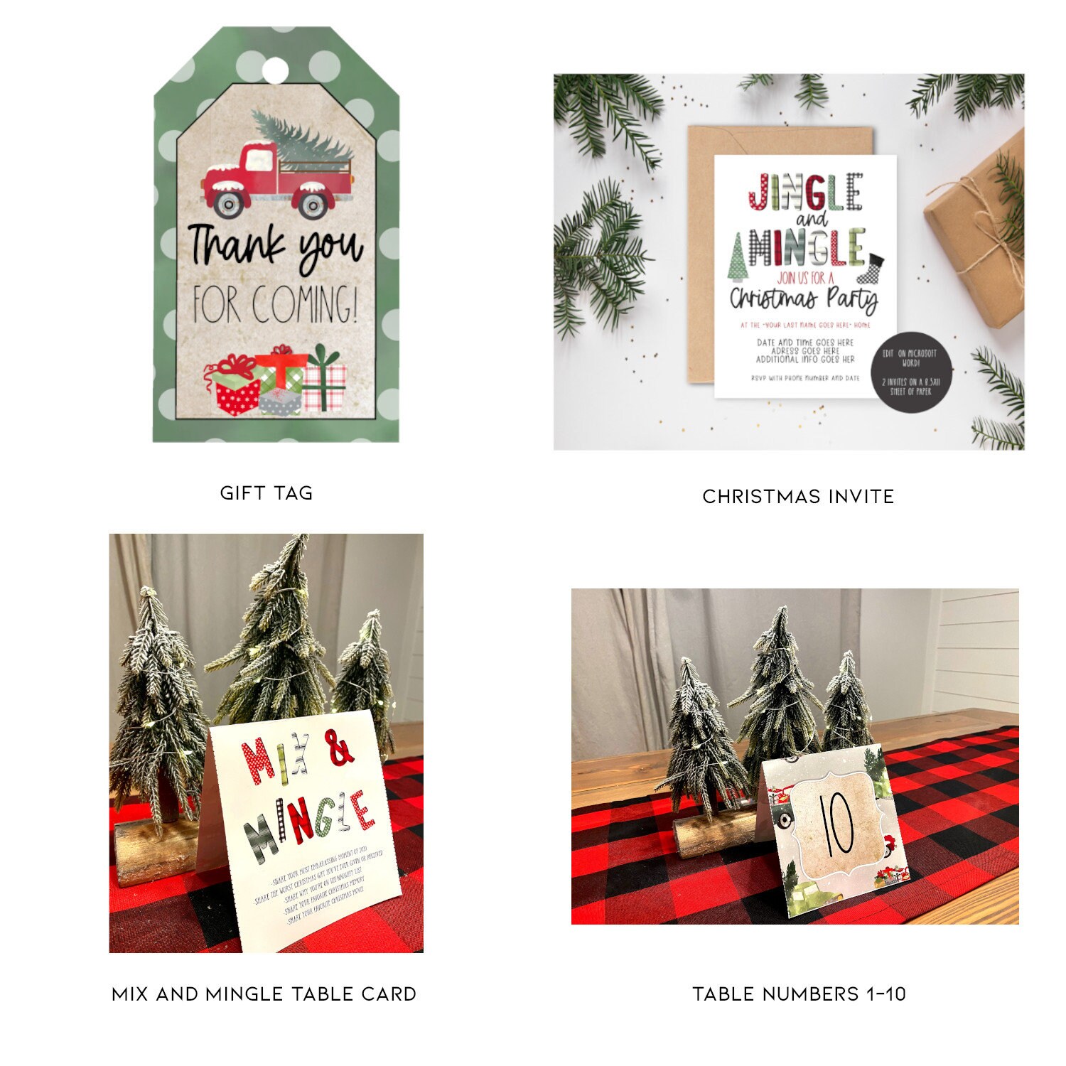 Christmas Party Pack INSTANT DOWNLOAD - Merry Christmas Banner ...