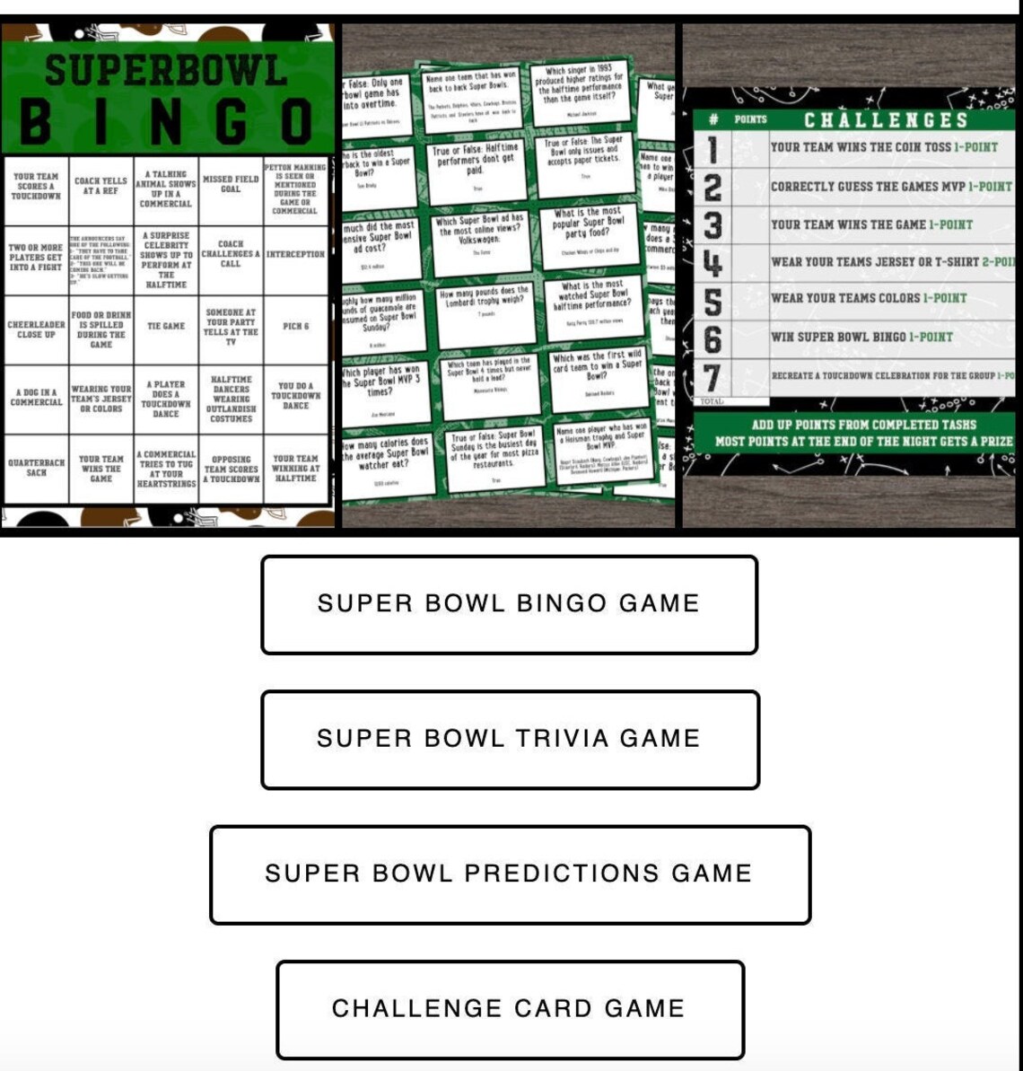 Virtual Super Bowl Party Pack - INSTANT DOWNLOAD - Zoom Super Bowl ...