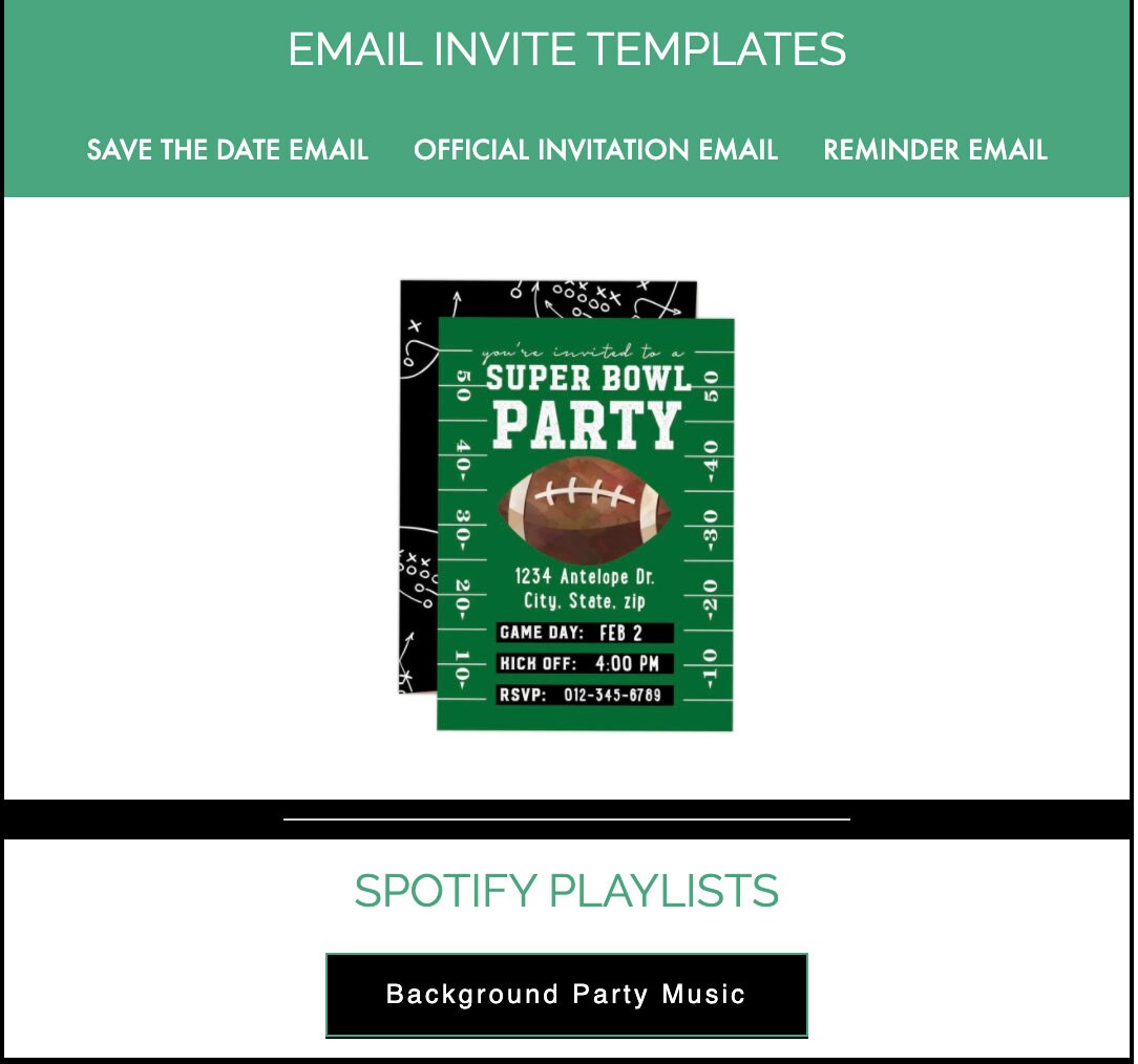 Super Bowl Party Pack - INSTANT DOWNLOAD - Super Bowl Ideas - Super ...