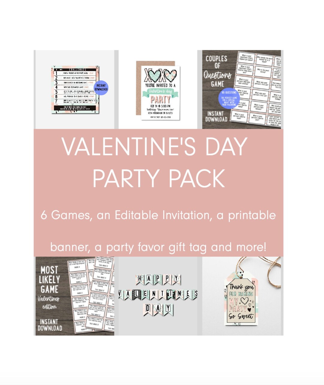 Valentine's Day Party Pack - Valentine's Day Ideas - Valentine's Day ...