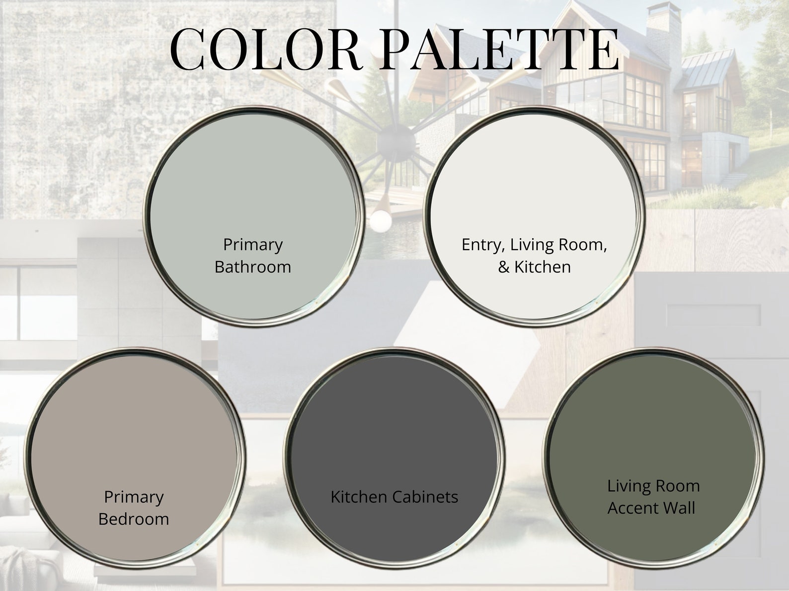 Modern Lakeside Color Palette - Modern Lake House - Modern Lake House ...