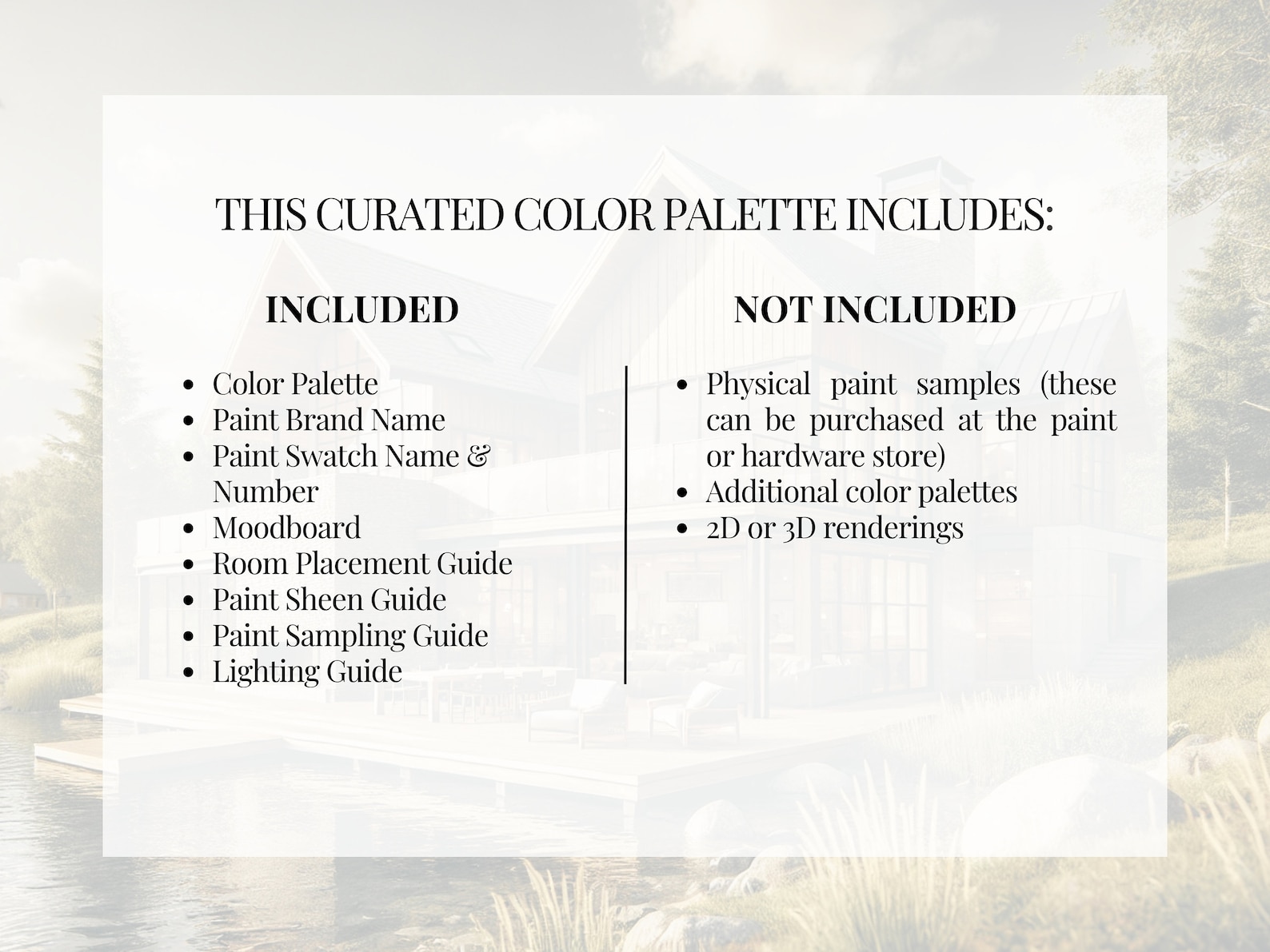 Modern Lakeside Color Palette - Modern Lake House - Modern Lake House ...