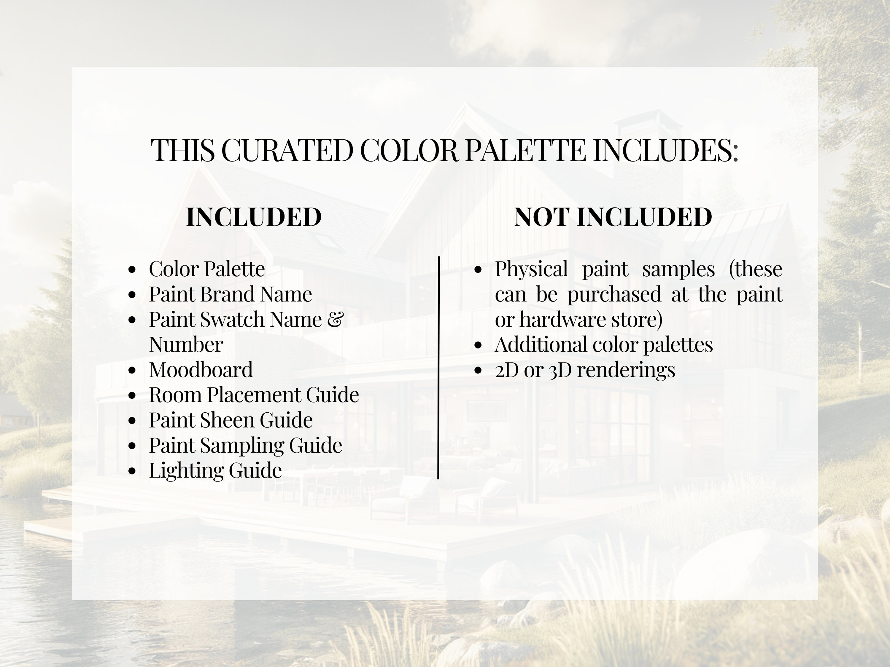 Modern Lakeside Color Palette - Modern Lake House - Modern Lake House ...