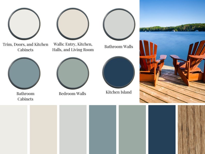 Lake House Color Palette - Vacation Lake Home- Lake House Color Palette ...