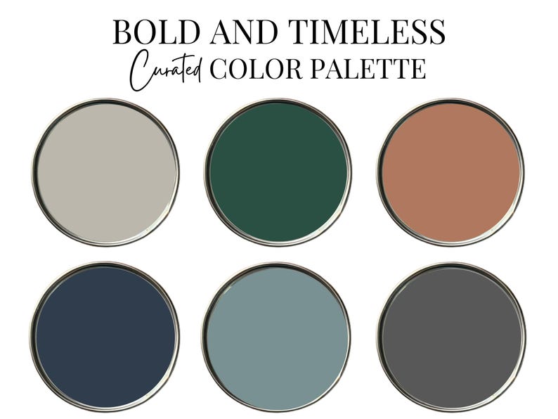 Bold and Timeless Curated Paint Color Palette, Bold Paint Colors ...