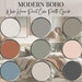 Curated Modern Boho Whole Home Color Palette Guide, Interior Paint ...