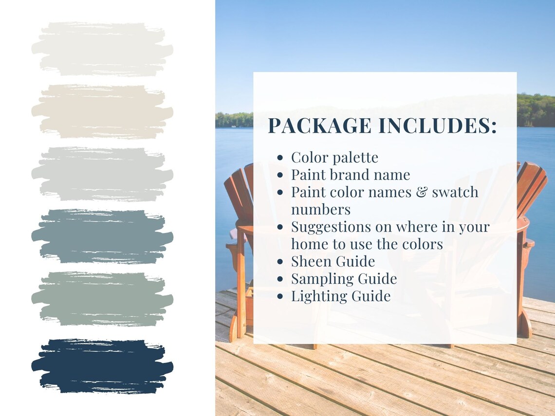 Lake House Color Palette - Vacation Lake Home- Lake House Color Palette ...