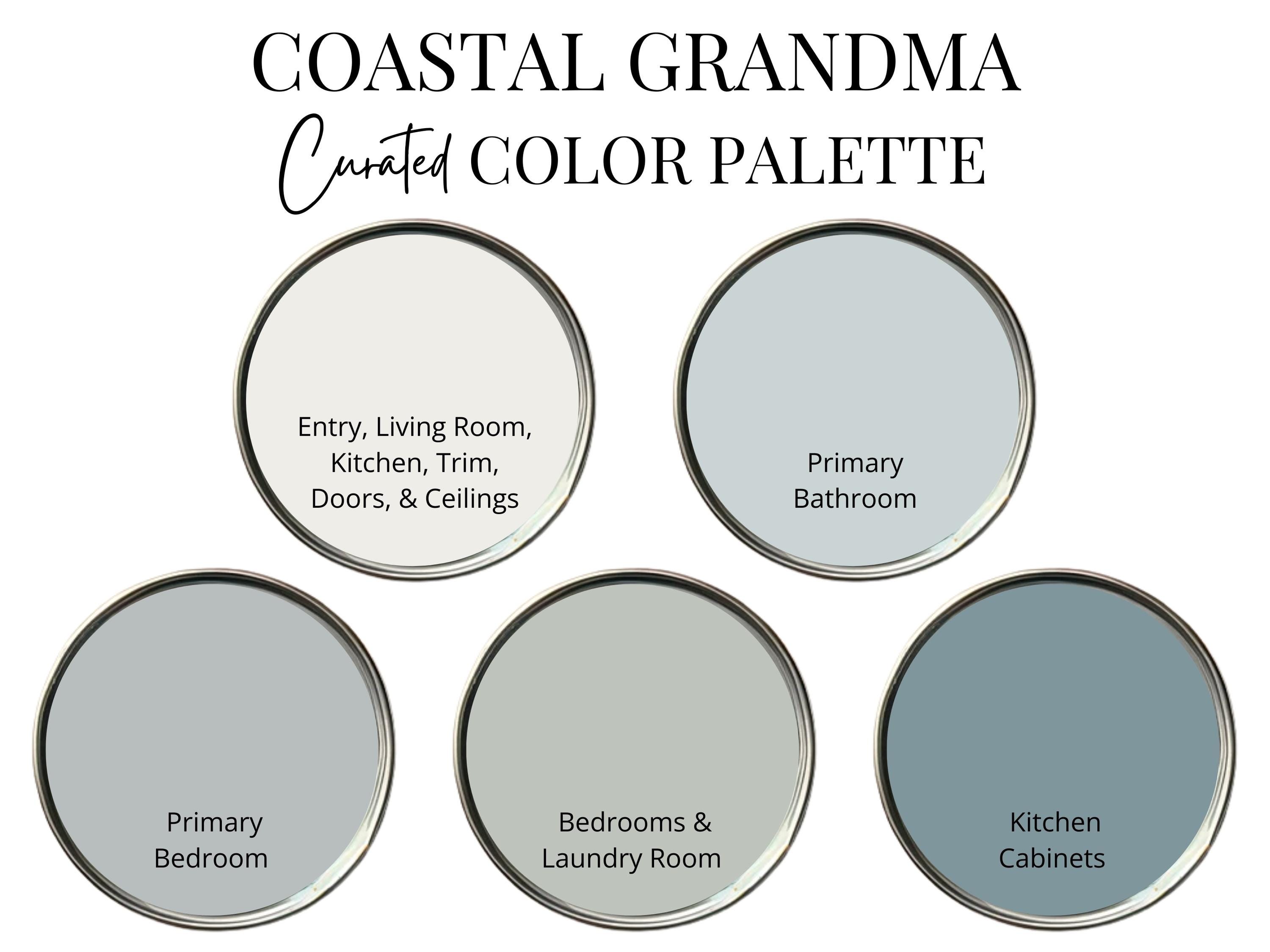 Coastal Grandma Color Palette, Coastal Grandma Paint Color Palette ...