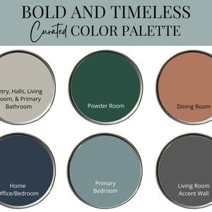 Bold and Timeless Curated Paint Color Palette, Bold Paint Colors ...