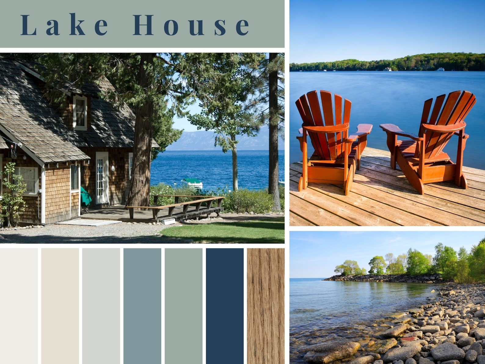 Lake House Color Palette - Vacation Lake Home- Lake House Color Palette ...