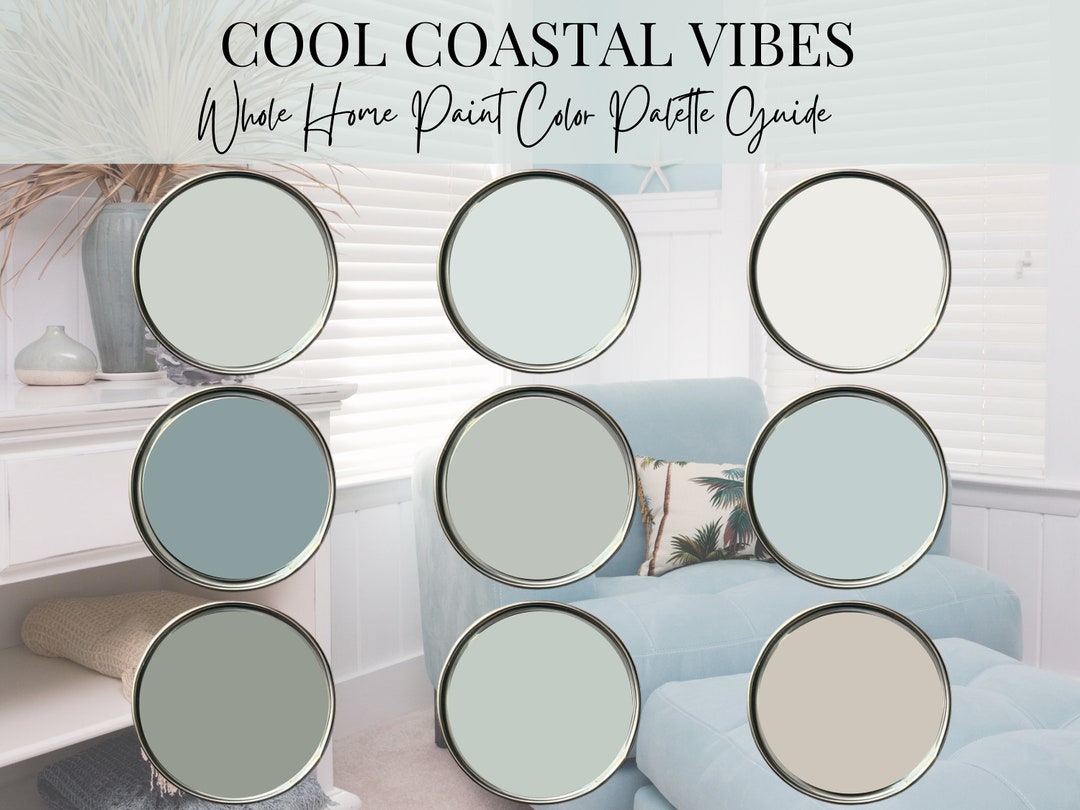 Curated Cool Coastal Vibes Whole Home Color Palette Guide, Interior ...