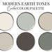 Modern Earth Tones Curated Color Palette, Paint Color Scheme, Earth ...