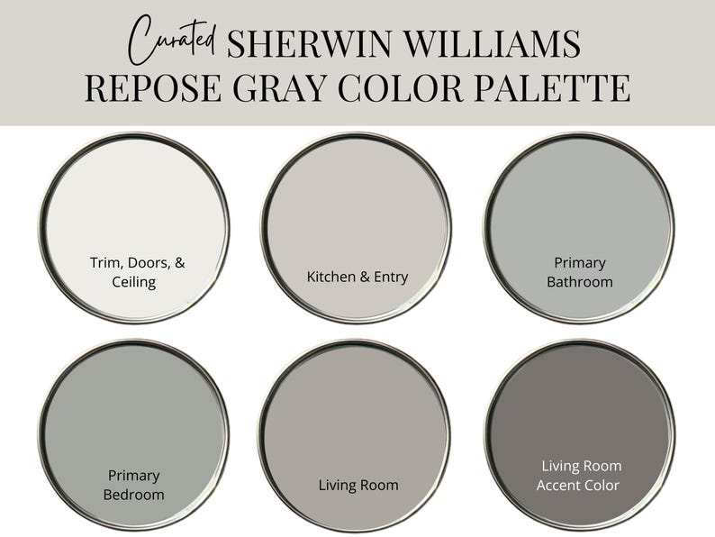 Sherwin-williams Repose Gray Color Palette, Neutral Color Palette ...