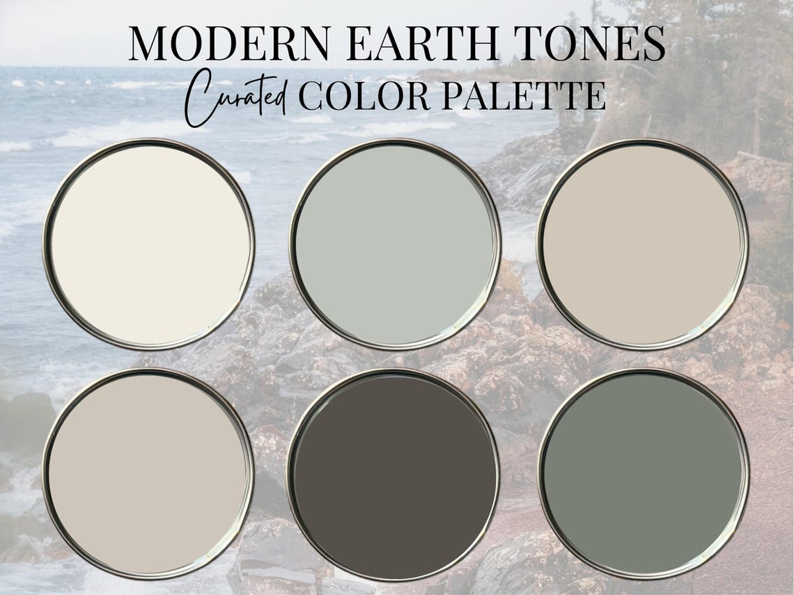 Modern Earth Tones Curated Color Palette, Paint Color Scheme, Earth ...