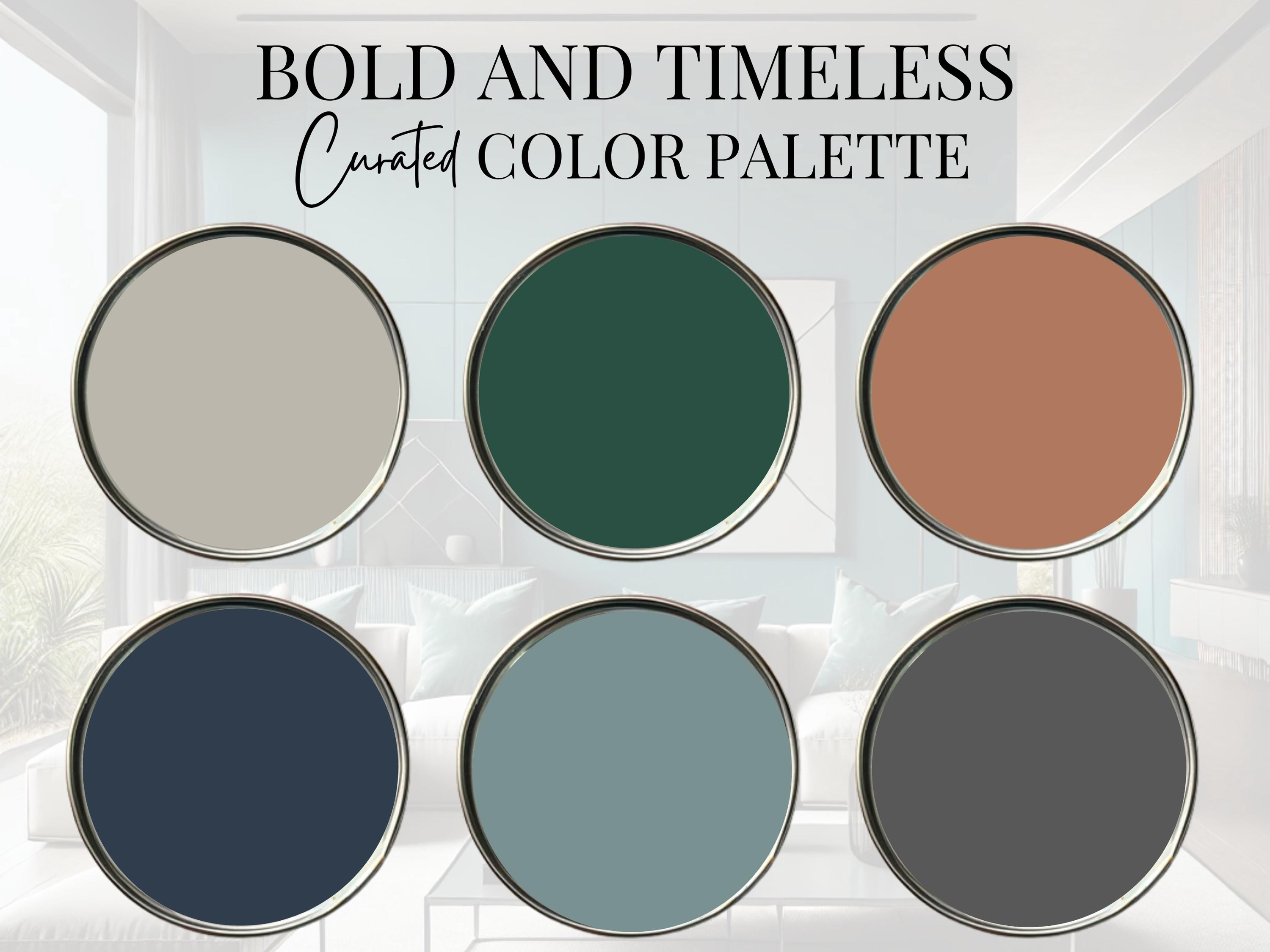Bold and Timeless Curated Paint Color Palette, Bold Paint Colors ...