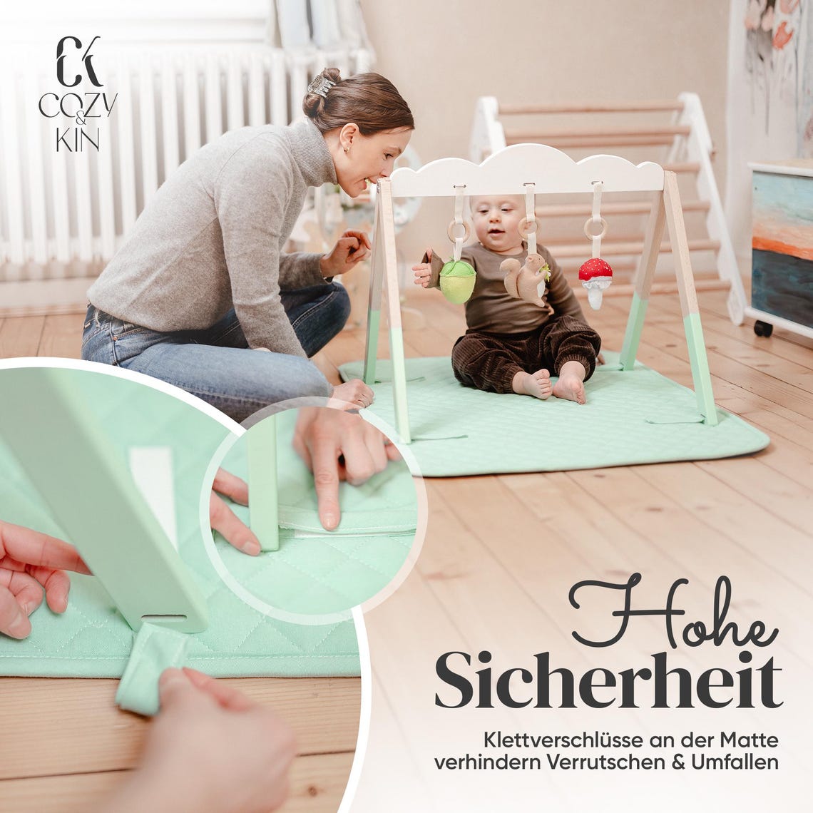 Baby Play Arch With Play Mat & Toys for Sensory Development - Mobile ...
