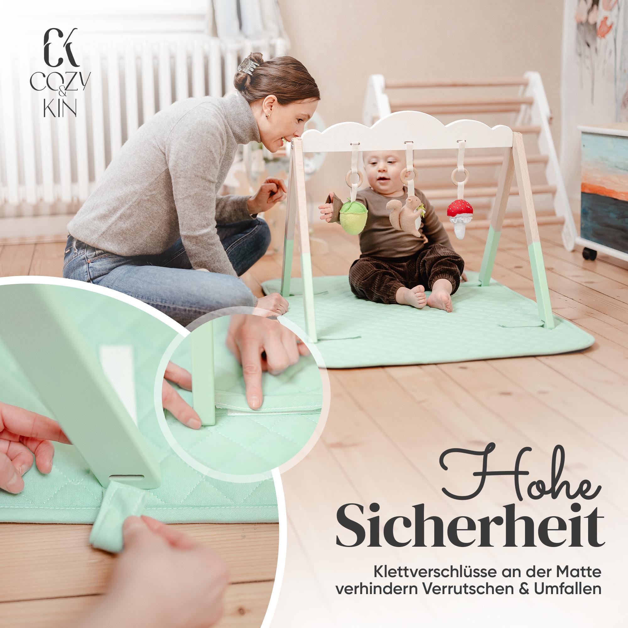 Baby Play Arch With Play Mat & Toys for Sensory Development - Mobile ...