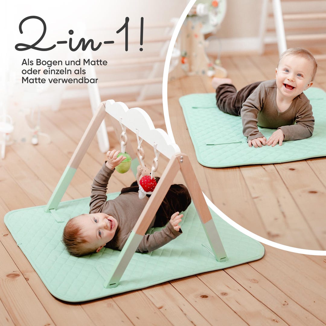 Baby Play Arch With Play Mat & Toys for Sensory Development Mobile ...