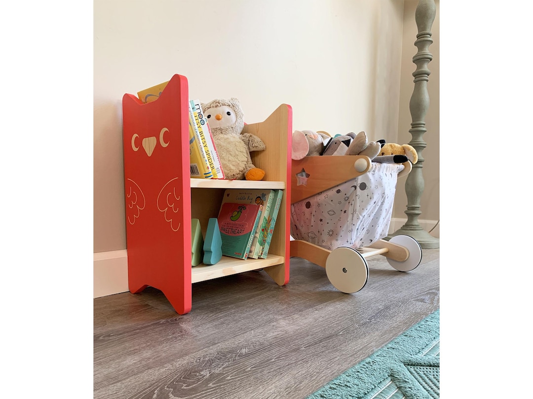 Woodland Owl Bookcase – Nursery Furniture – Solid Wood Animal Bookshelf ...