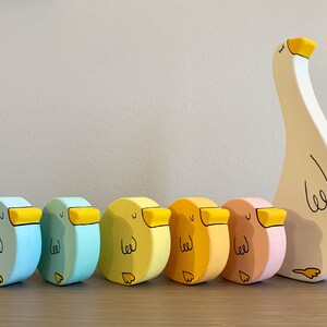Wooden Duck Family 6 Piece Set Springtime Decor Easter Decor Hand ...