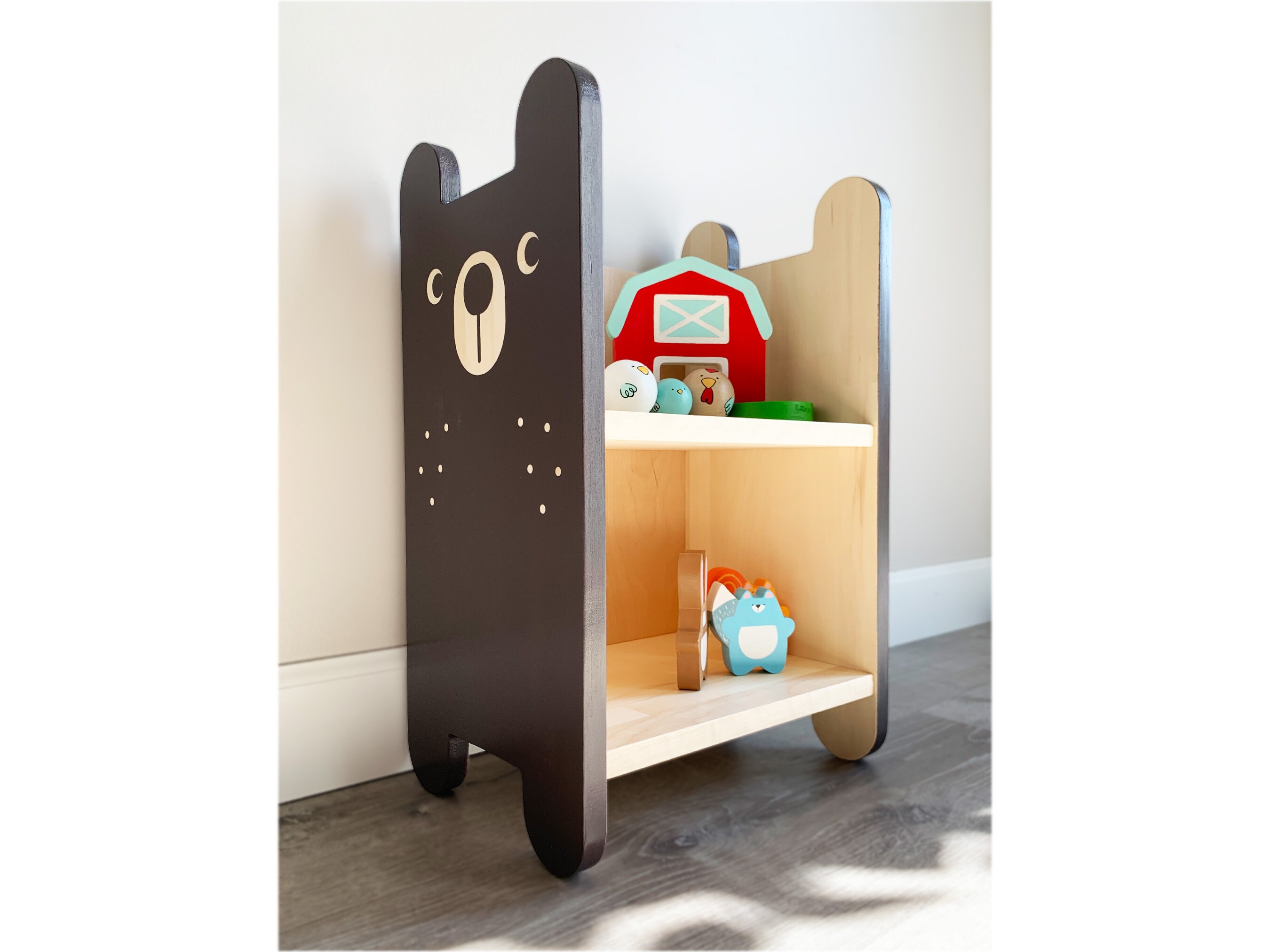 Woodland Bear Bookcase - Nursery Furniture – Solid Wood Animal ...
