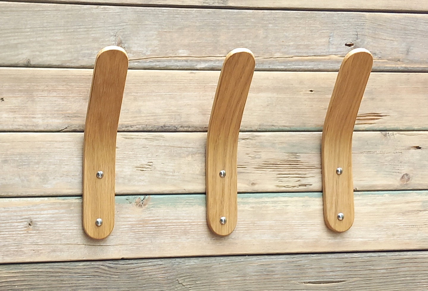 Oak Hardwood Coat Hook Pack of 3 - Etsy