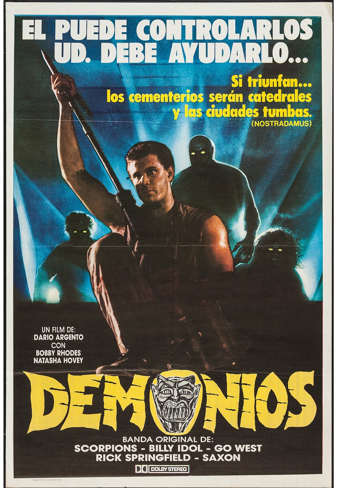 Demons / Demonios (1985) - Retro Movie Poster, Restored, High Quality ...