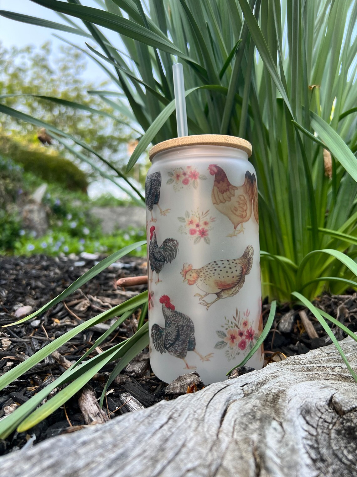 Chicken Tumbler, Chicken Glass Tumbler, Chicken Lovers Gifts, Funny ...
