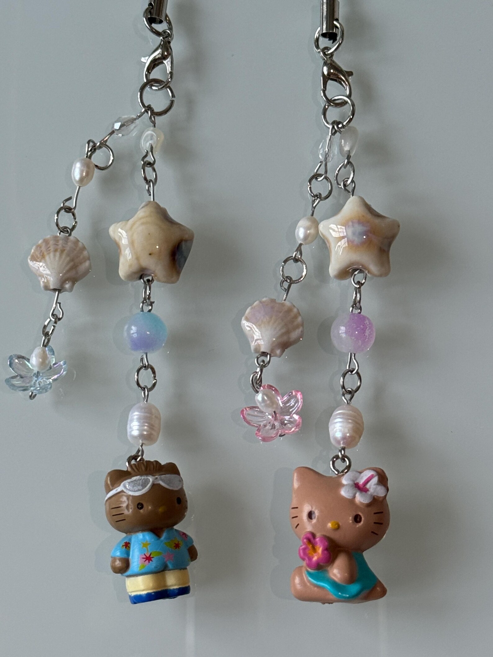 Hawaii Hello Kitty Couple Keychains - Etsy
