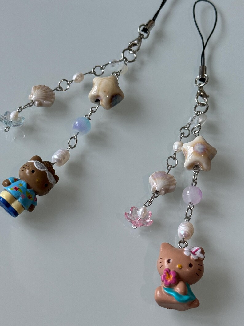 Hawaii Hello Kitty Couple Keychains - Etsy