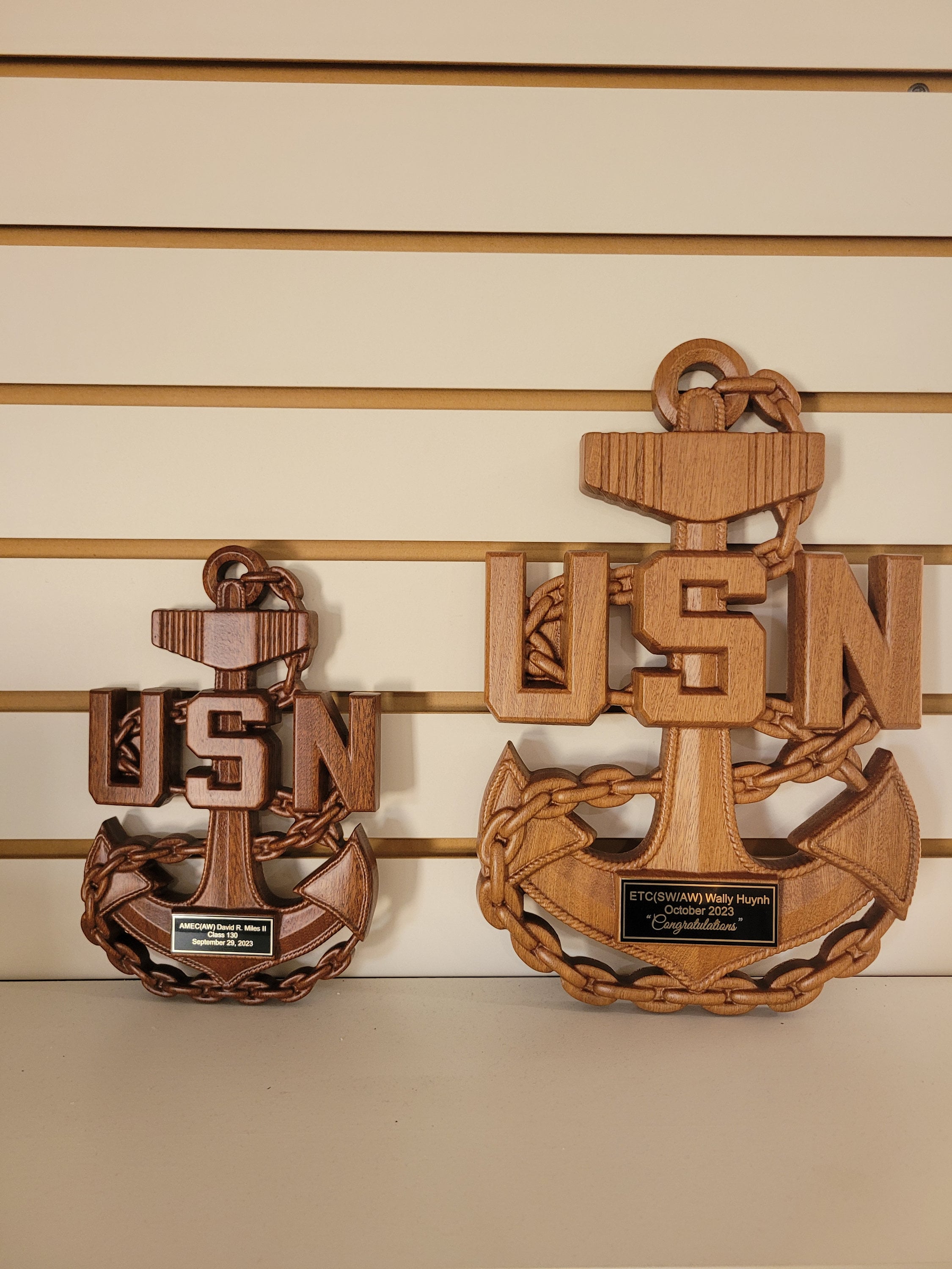 9 Navy Chief Anchor Solid Wood E-7 , E-8 , E-9 - Etsy