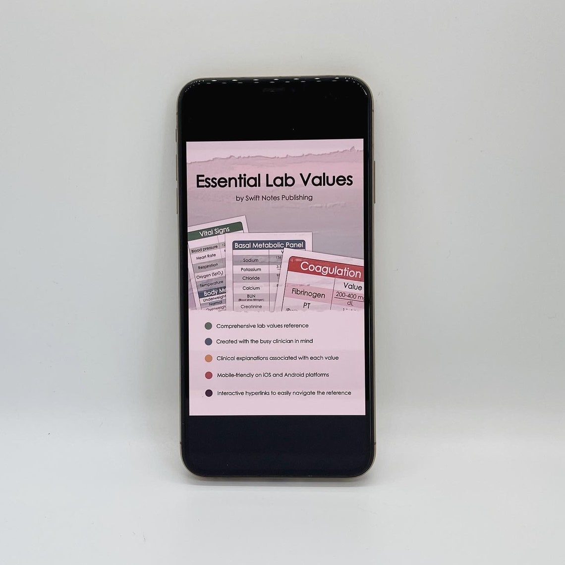 Essential Lab Values Digital Reference With Complete Blood - Etsy