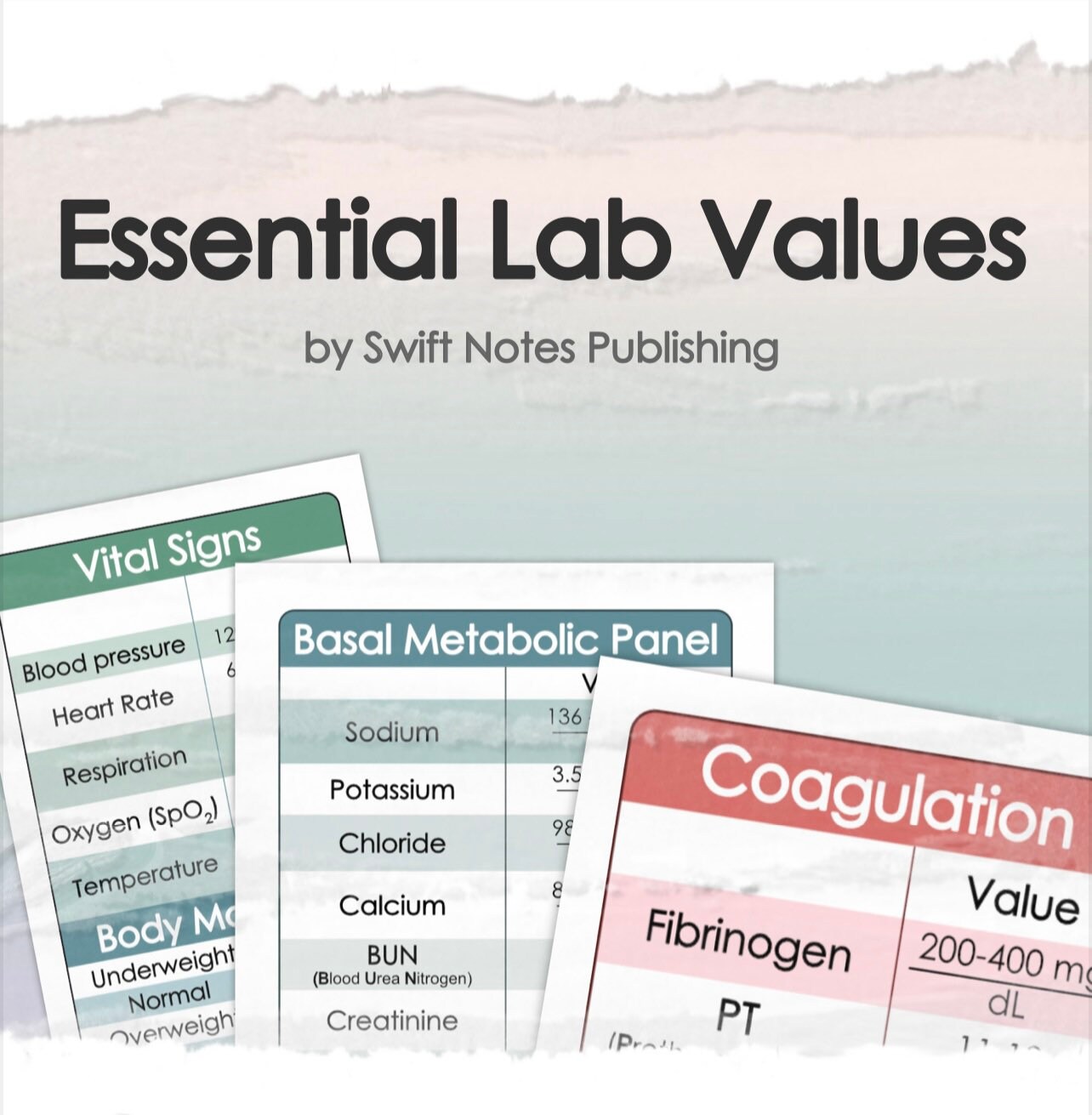 Essential Lab Values Digital Reference With Complete Blood - Etsy