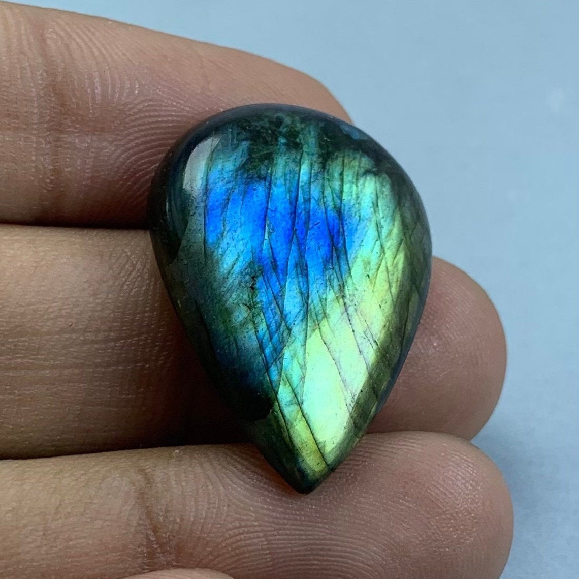 Spectrolite Labradorite Cabochons pear Shape 34.55 carat size | Etsy