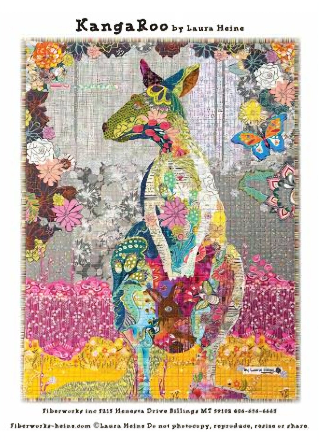 Kangaroo Collage Pattern - Etsy