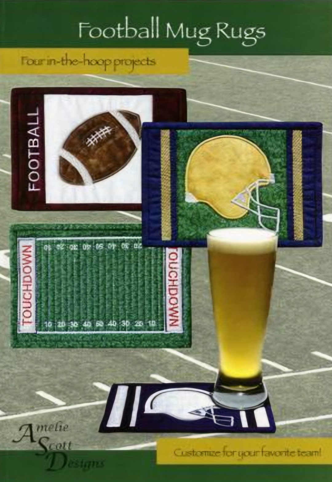 Football Mug Rugs Patterns - Etsy