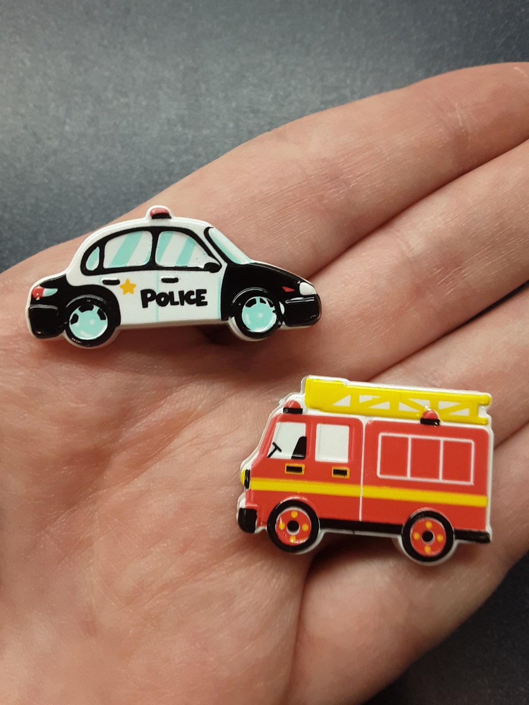 Police Car Fire Engine Diamond Painting Cover Minder | Needle Minder ...