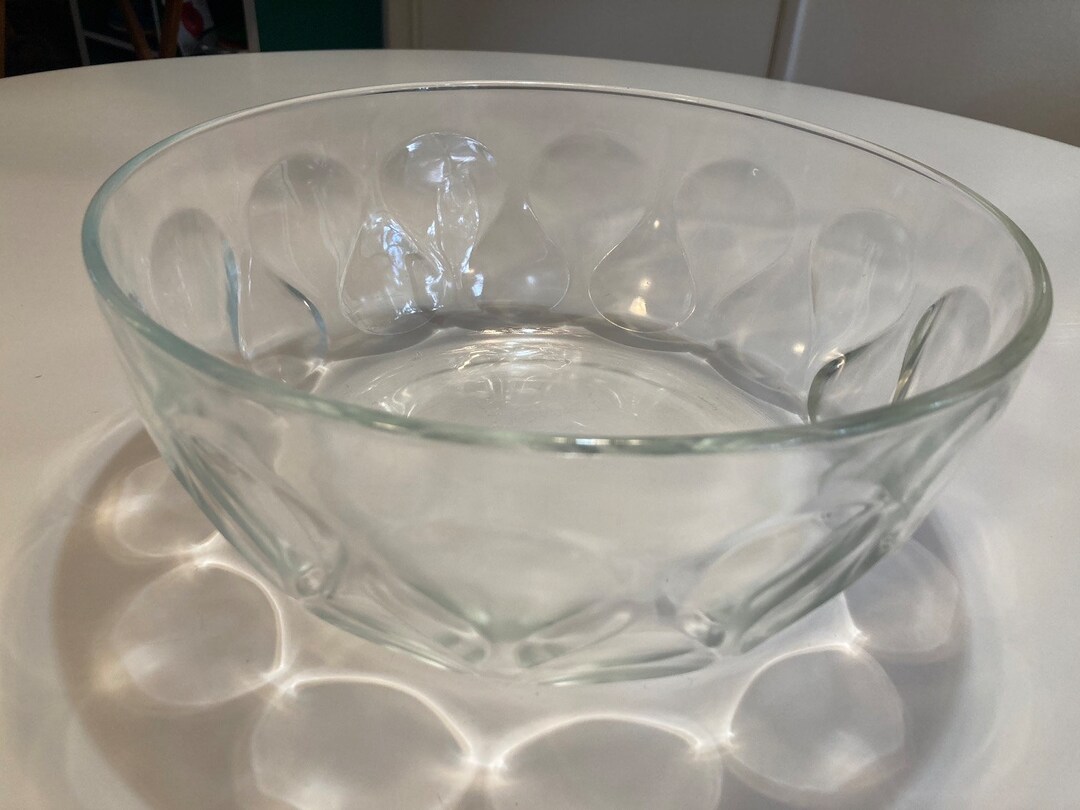 Vintage Pyrex Clear Teardrop Pattern Bowl - Etsy