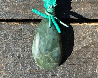 Big Sur Jade Natural Form Pendant With Manzanita Bead 2 X - Etsy