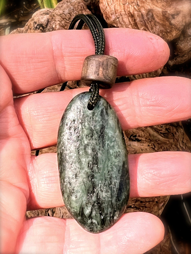 Big Sur Jade Fire Jade Naturally Polished Pendant 09 X 2 Etsy