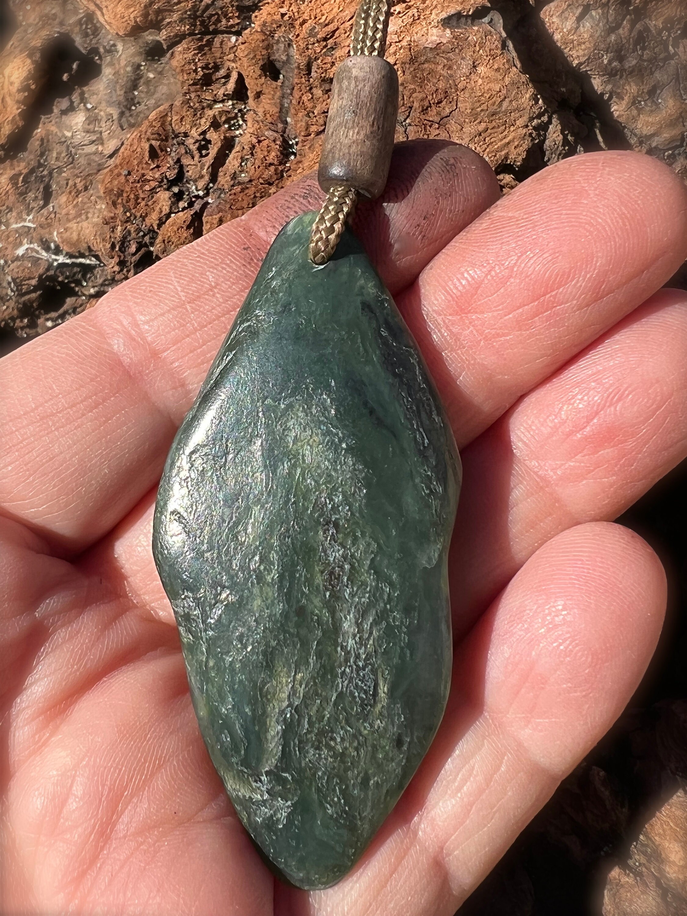 Unique Shapes Collection, Big Sur Jade Pendant - Etsy