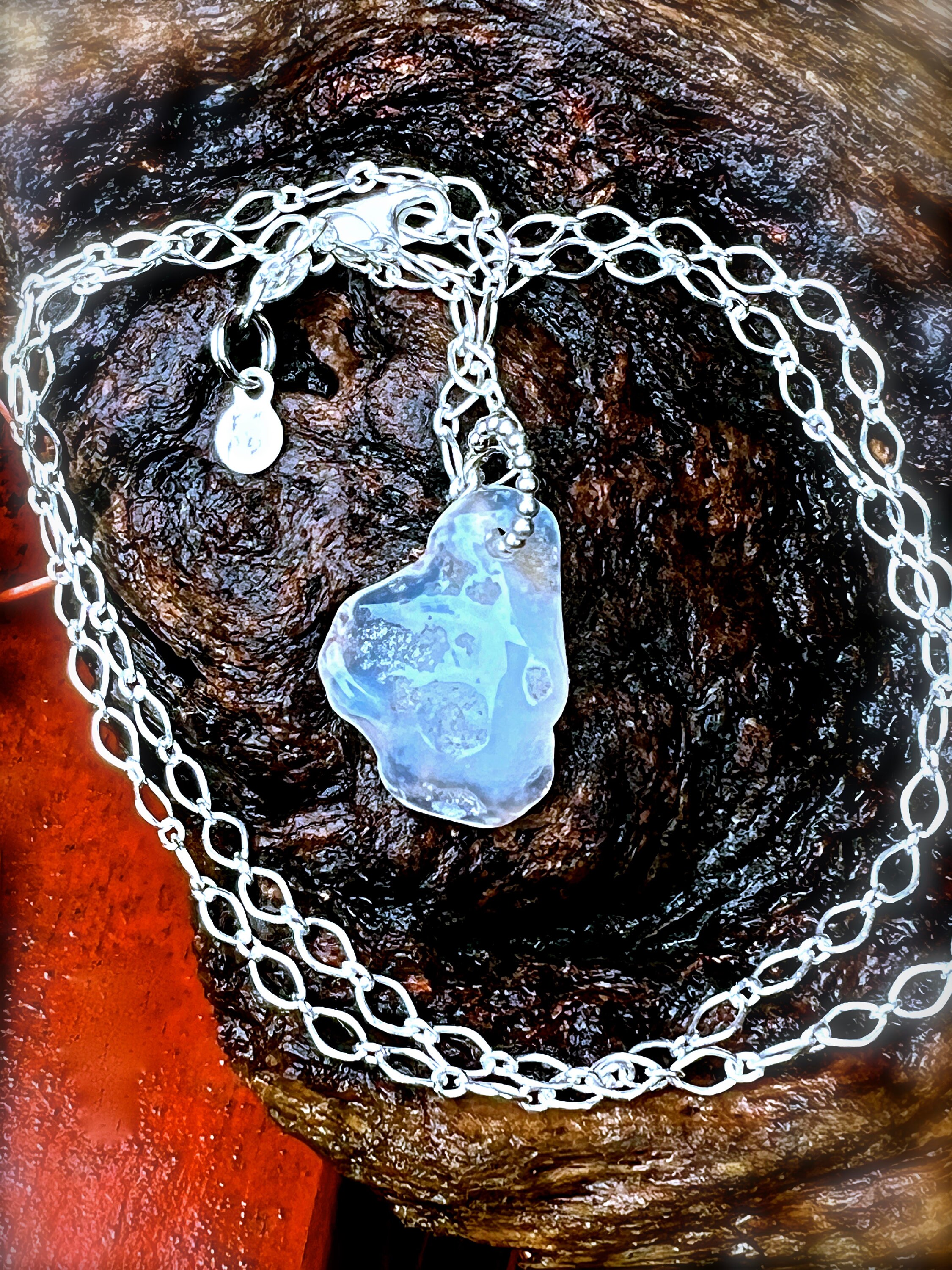 Moonstone Natural "aurora" Mini Pendants Set in Sterling Silver