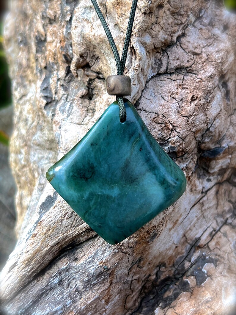 Big Sur Blue Nephrite Jade Pendant 2.5 X 2.5 - Etsy