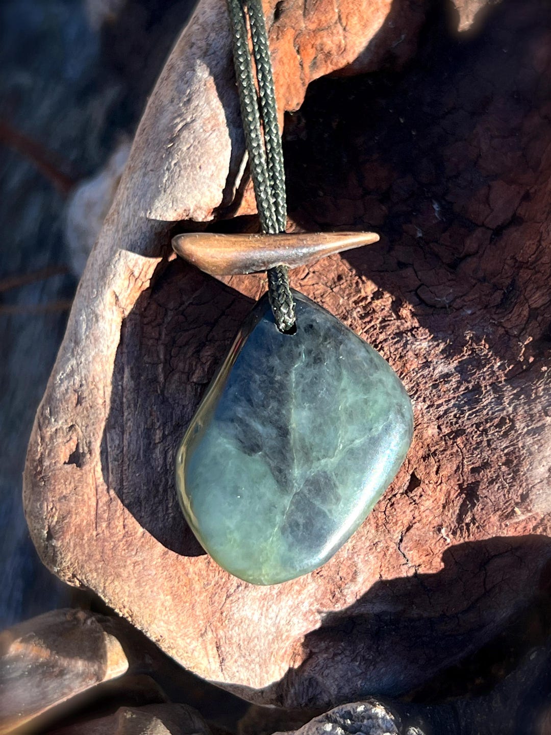 Big Sur Jade "electric Plain" Pendant (natural Form) 1.5" X 1.25" - Etsy