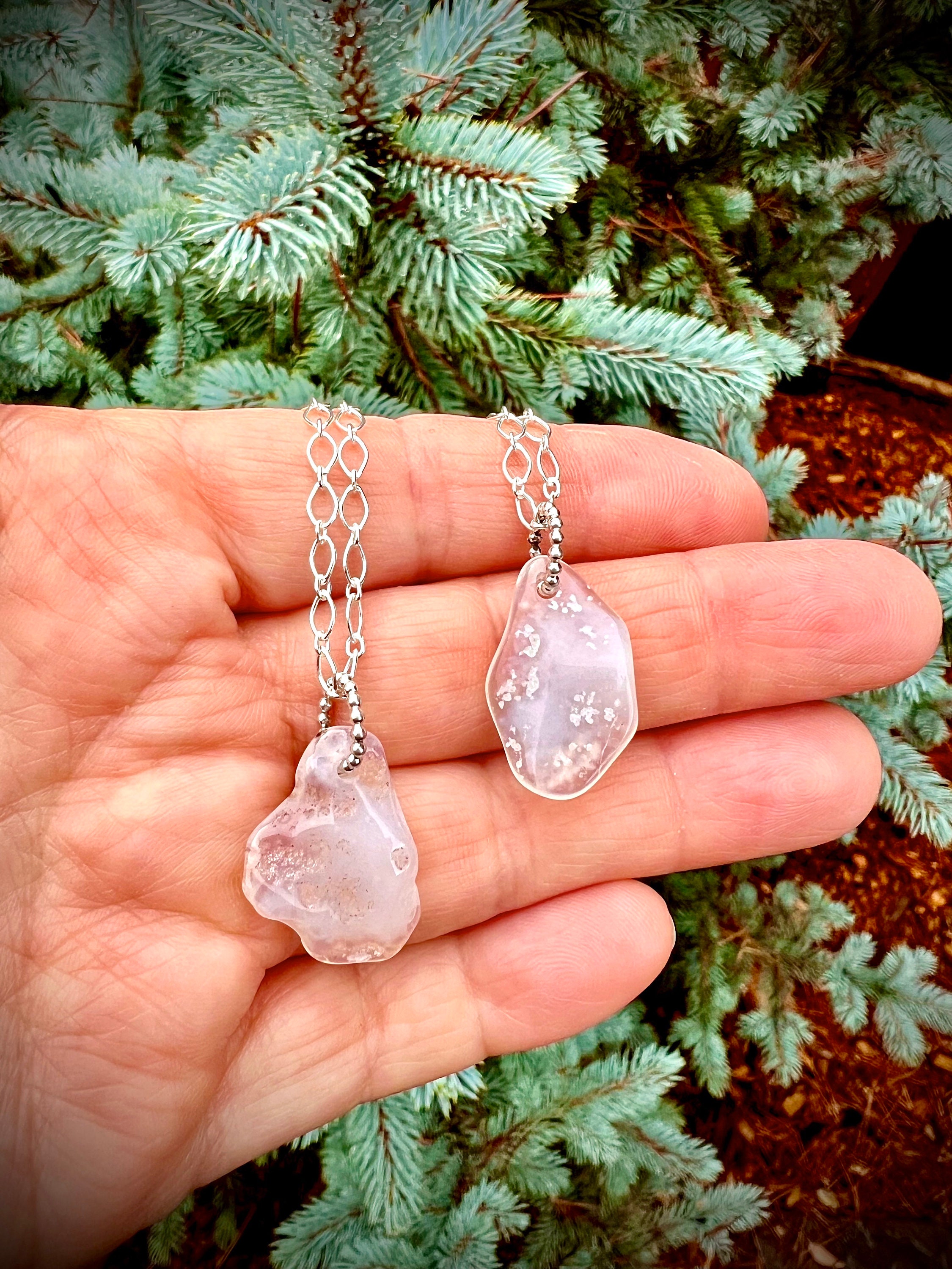 Moonstone Natural "aurora" Mini Pendants Set in Sterling Silver