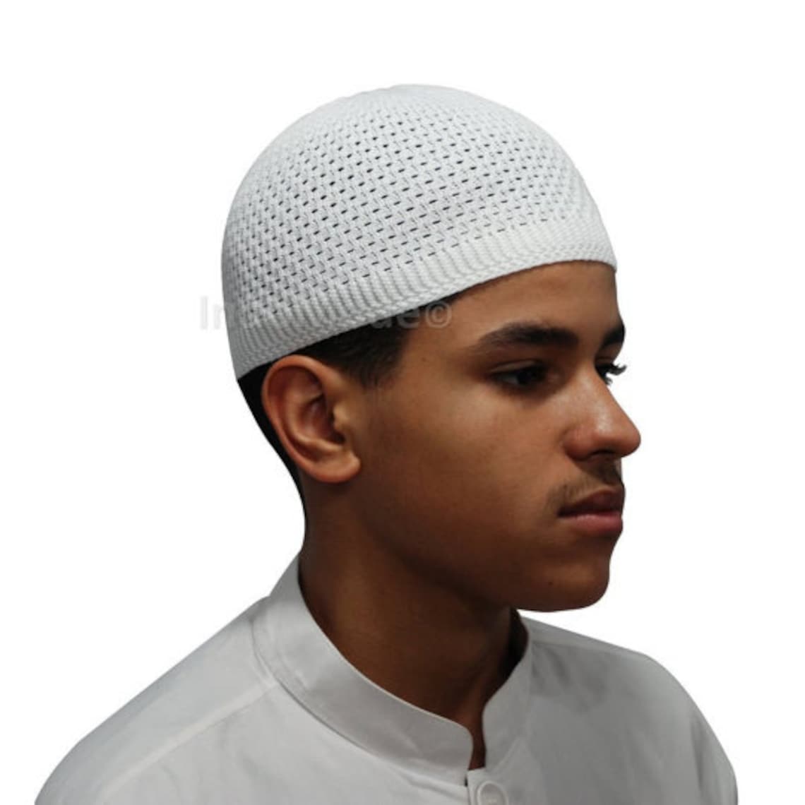 2pcs White and Black Muslim Hat KUFI HAT Open-weave Nylon - Etsy