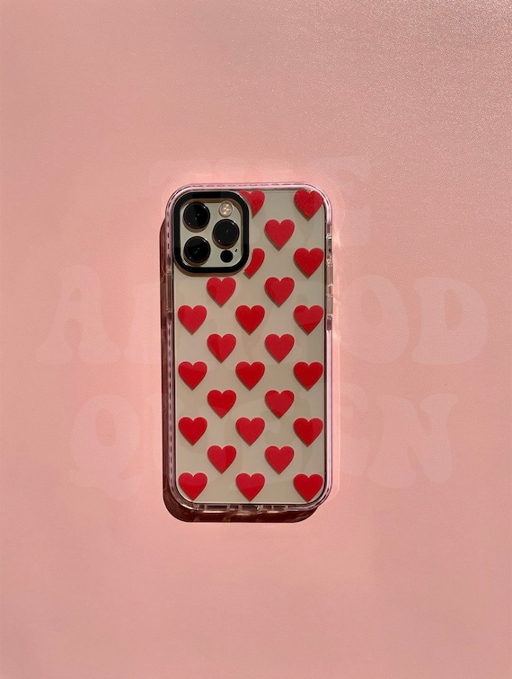 Red Hearts Phone Case Valentines Day Heart Red Heart - Etsy