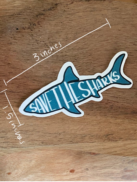 Save the Sharks Sticker - Etsy