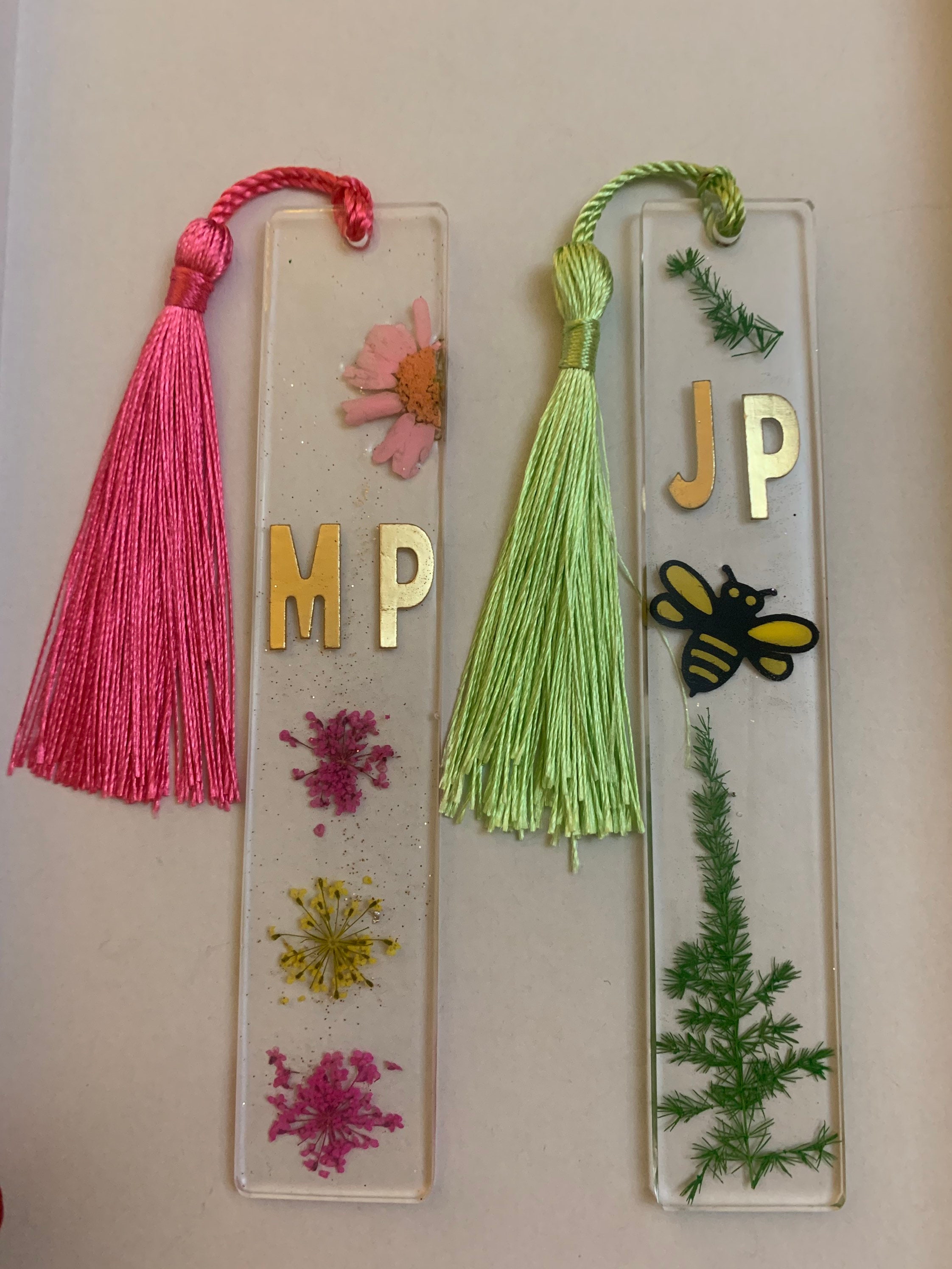 Bookmarks custom made personalised pressed dried flowers | Etsy