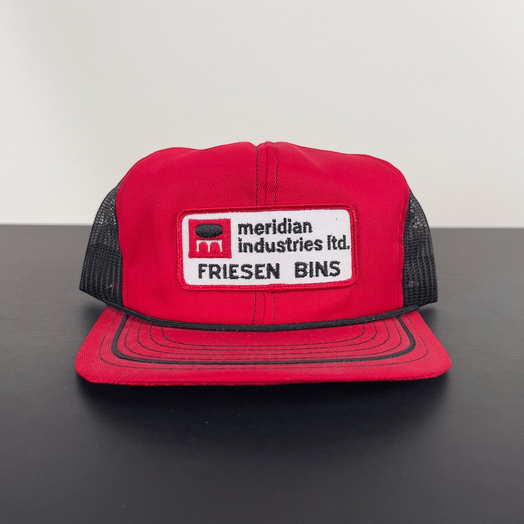 Vintage Meridian Industries Friesen Bins Red Patch Trucker Hat - Etsy